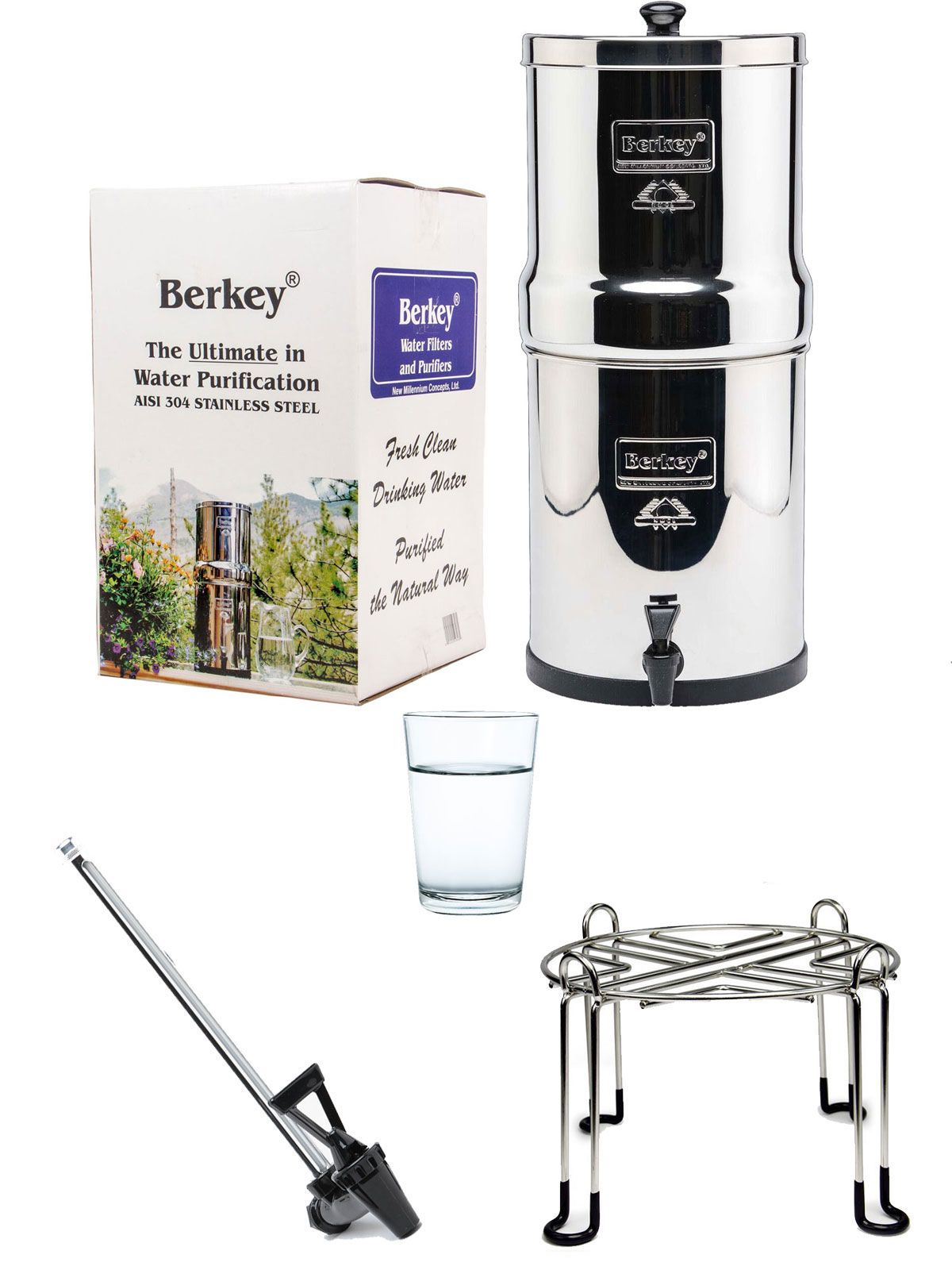 Go Berkey waterfilter set met Black Berkey primer